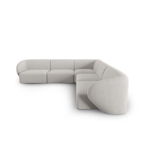 Modulinė kampinė sofa šviesiai pilkos spalvos Shane – Micadoni Home ...