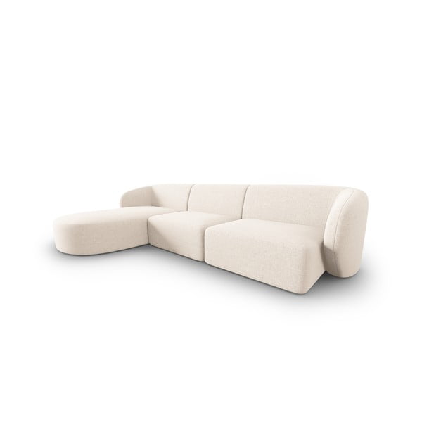 Kampinė sofa kreminės spalvos (su kairiuoju kampu) Shane – Micadoni ...