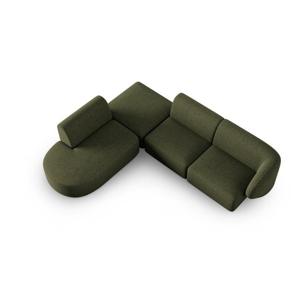 Kampinė sofa žalios spalvos (su kairiuoju kampu) Shane – Micadoni Home ...